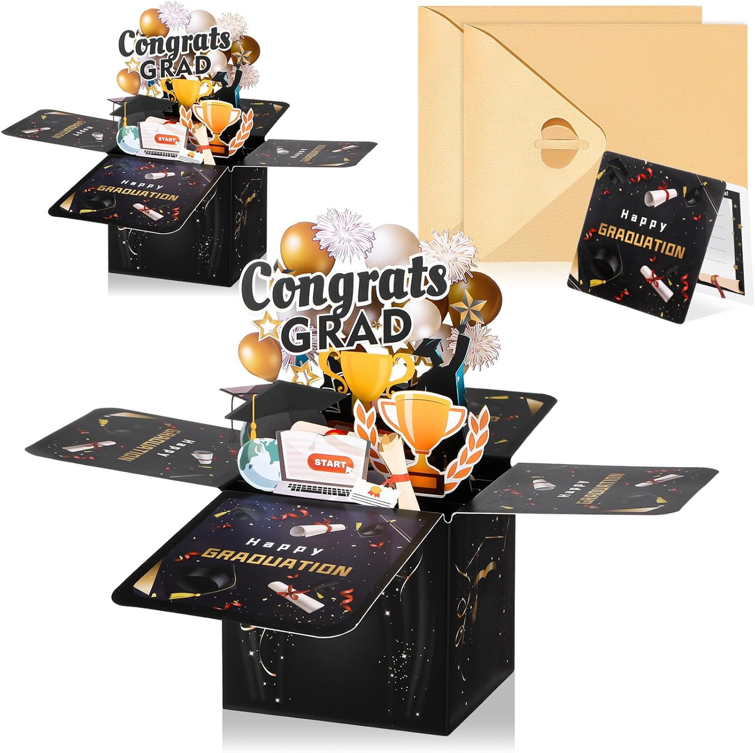 Joqmia 3D Graduation Card Graduation Pop up Card Gift Popup ...