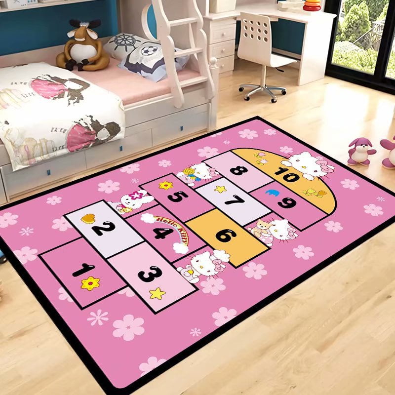 Joqmia Cartoon style puzzle game rug Traffic Road Kids Play Mat for ...