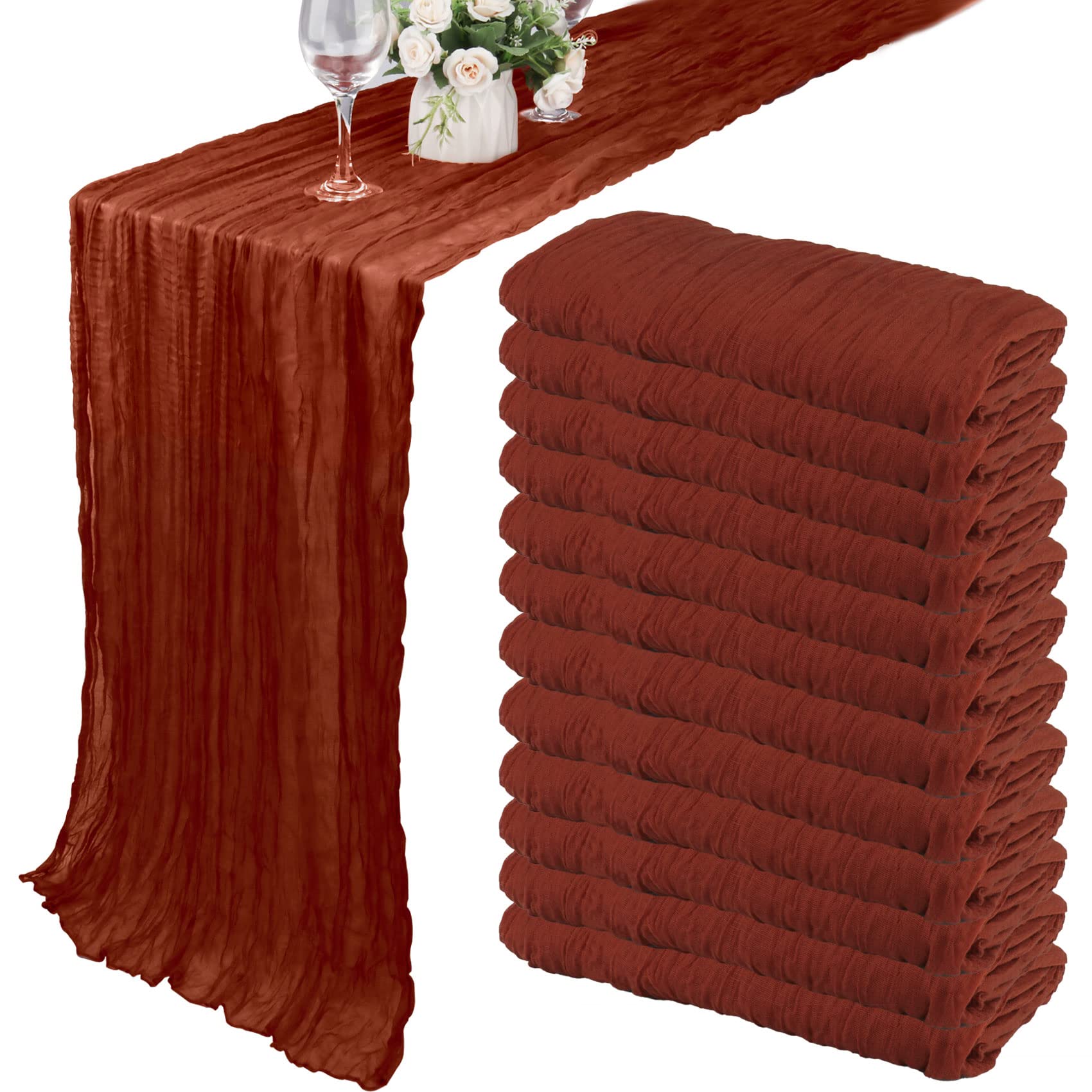 Joqmia Cheesecloth Table Runner-10Ft Boho Gauze Cheese Cloth Table ...