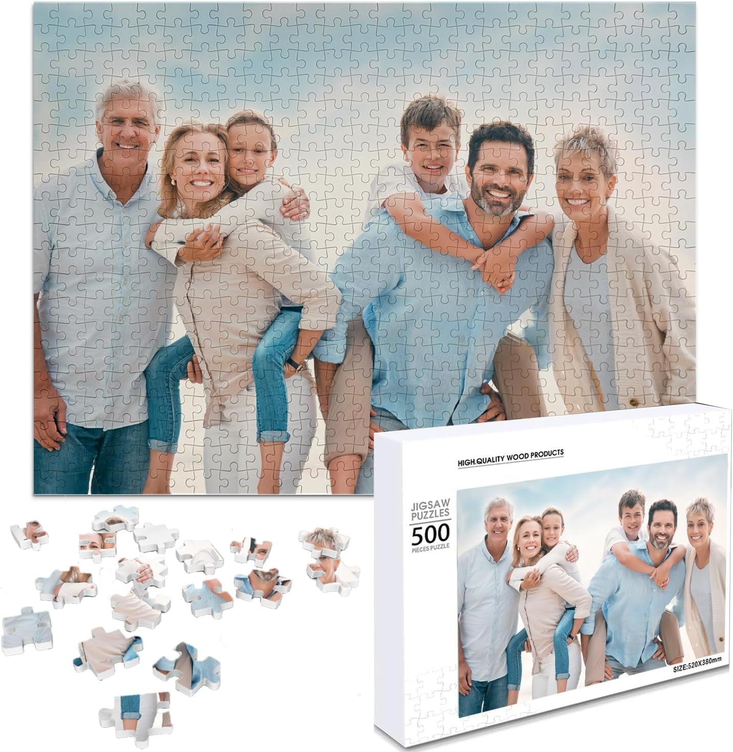 Joqmia Custom Puzzle, Personalized Puzzle for Photo 120/200/300/500/520 ...