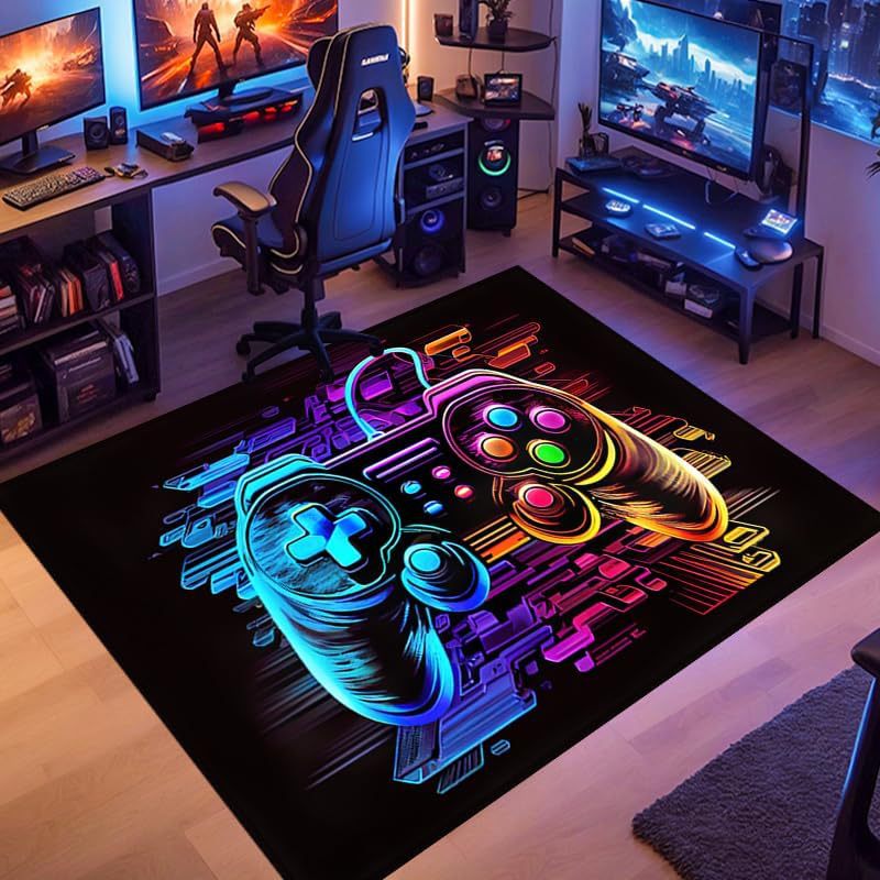 Joqmia Gaming Rug - Gamer Rug for Game Room, Gamer Rugs for Bedroom ...