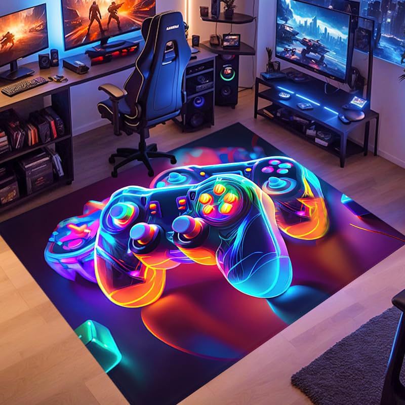 Joqmia Gaming Rug - Gamer Rug for Game Room, Gamer Rugs for Bedroom ...