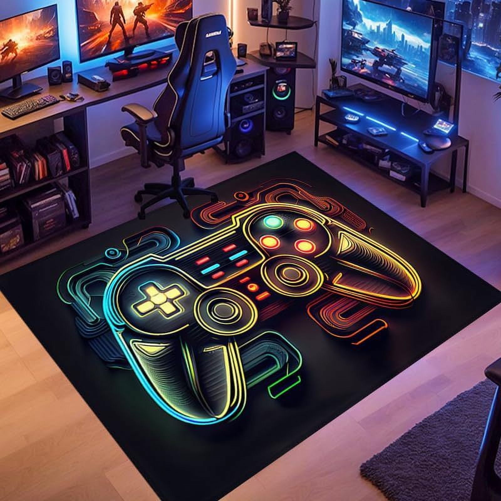 Joqmia Gaming Rug - Gamer Rug for Game Room, Gamer Rugs for Bedroom ...