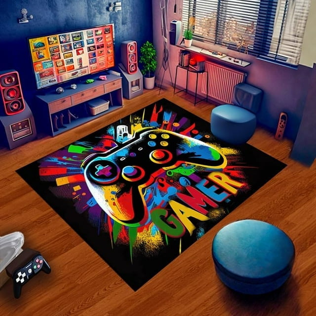 Joqmia Gaming Rug - Gaming Carpet for Boys Bedroom and Living Room ...