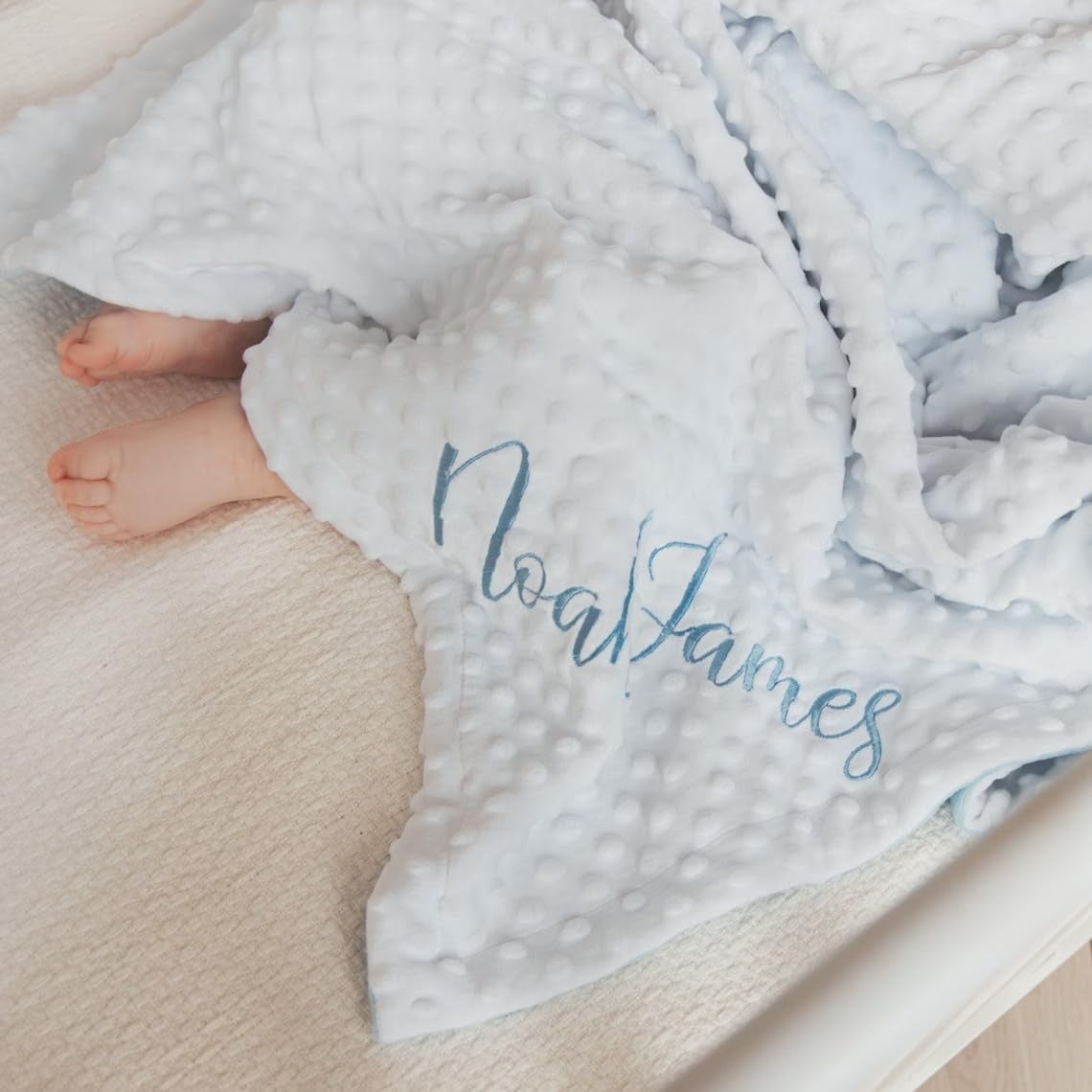 Joqmia Personalized Baby Blankets with Name, Custom Embroidered Name ...