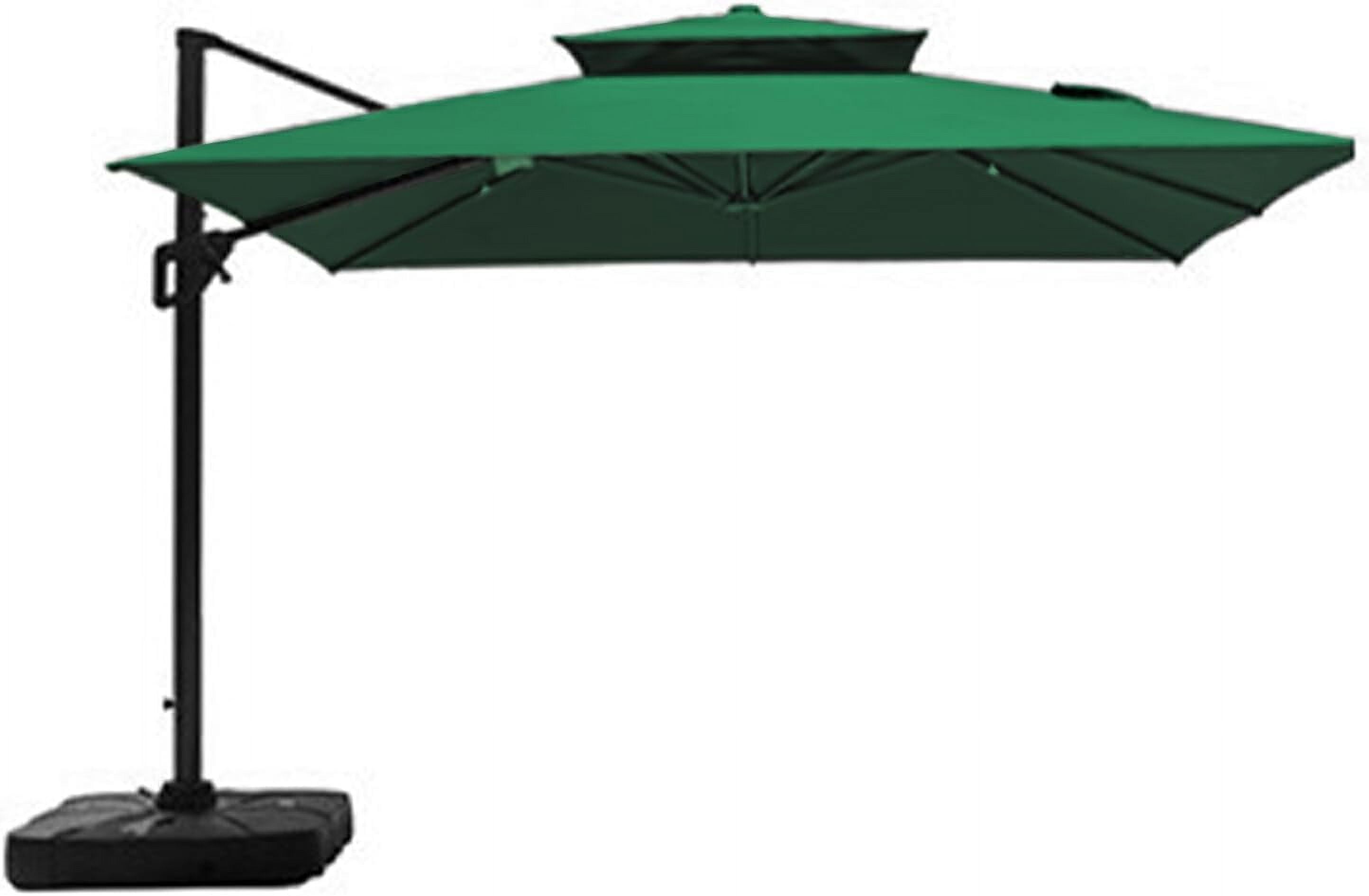 Joqmia Square Patio Umbrella Canopy 2 Tier Top Cover Replacement 8 Ribs Market Parasol Cloth ...