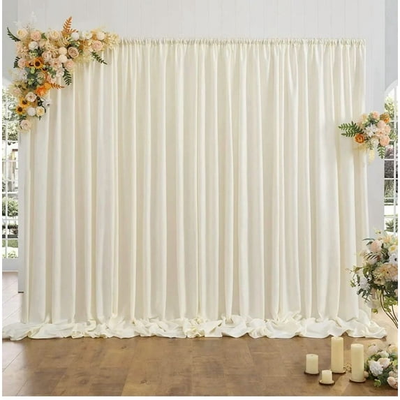 Joqmia Wrinkle-Free Backdrop Curtain,2-Panel Fabric Drapes for Wedding ...