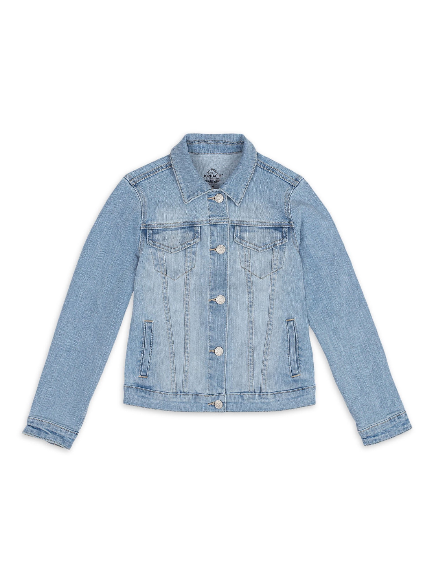 Jordache Girls Classic Denim Jacket, Sizes 4-18 - Walmart.com
