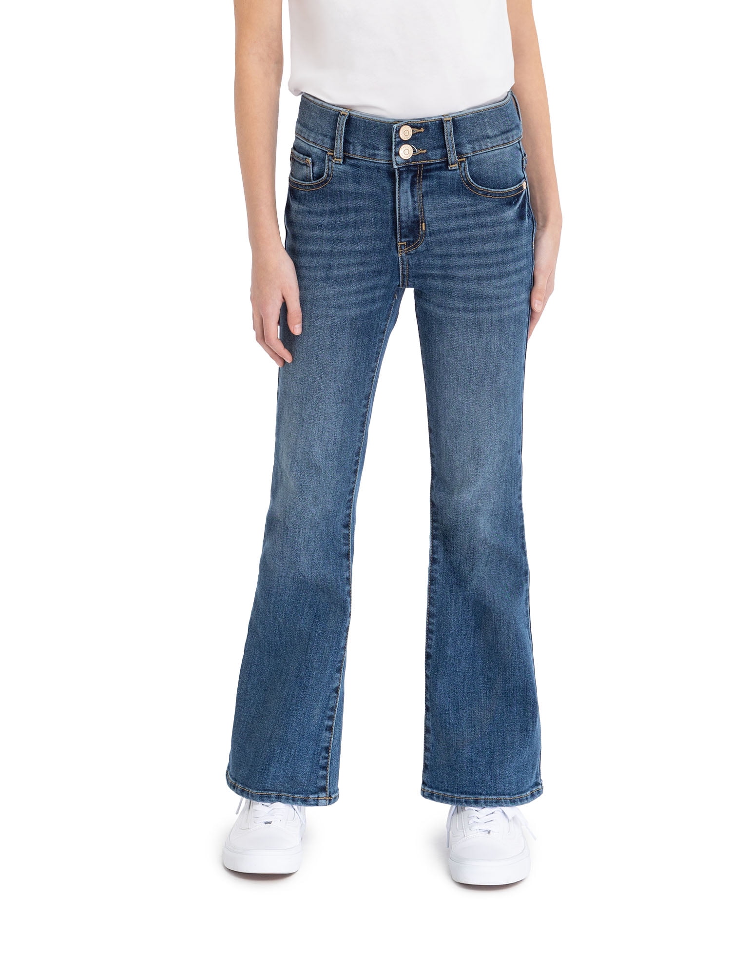 Jordache Girls High Rise Flare Jeans, Sizes 5-18, Stretch Denim ...