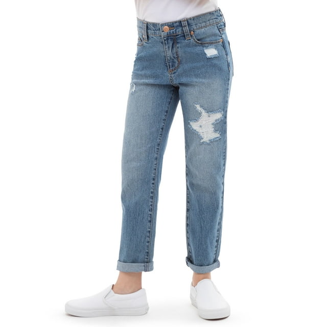 Jordache Girls High Rise Girlfriend Jean, Sizes 5-18 - Walmart.com