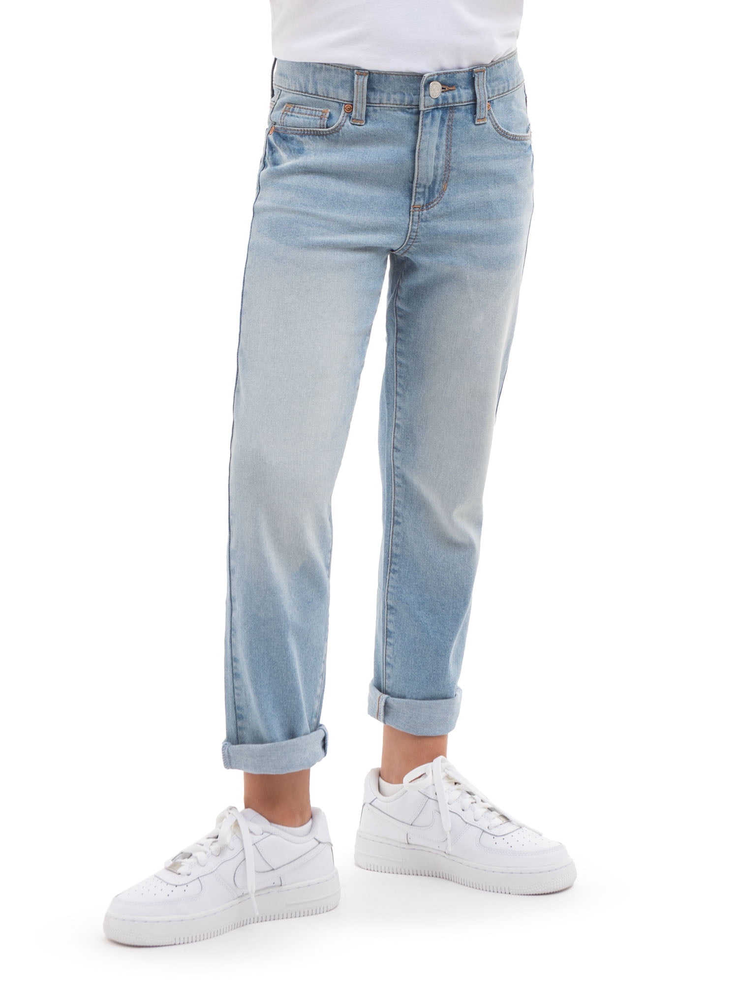 Jordache Girls High Rise Girlfriend Jean, Sizes 5-18 - Walmart.com