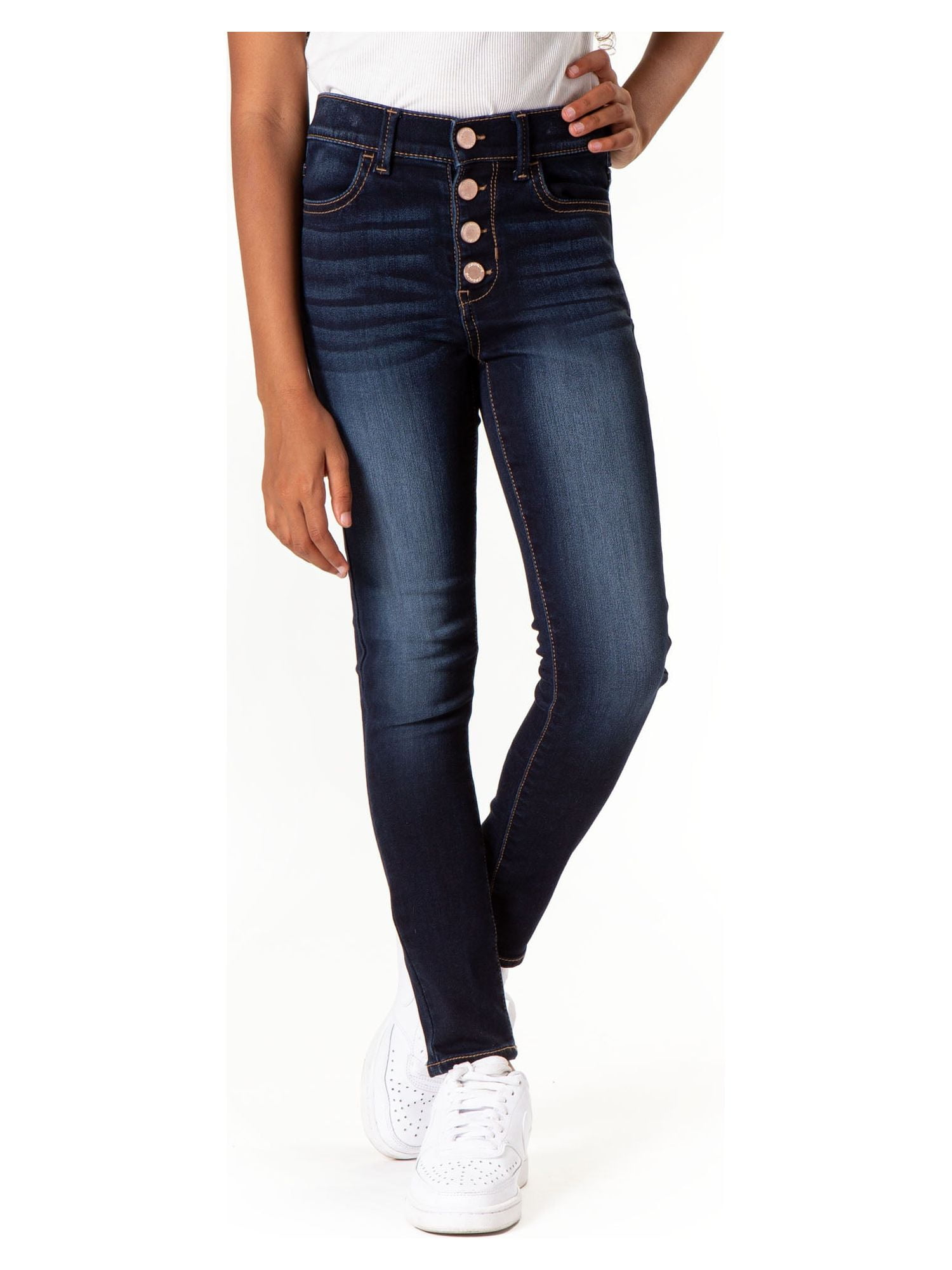 Jordache Girls High Rise Super Skinny Jeans, Sizes 5-18 Regular ...