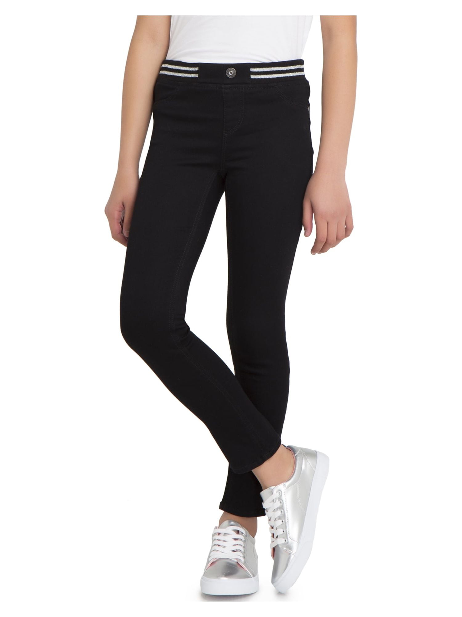 Jordache Girls Rib Waist Skinny Jeans, Size 5-18 - Walmart.com