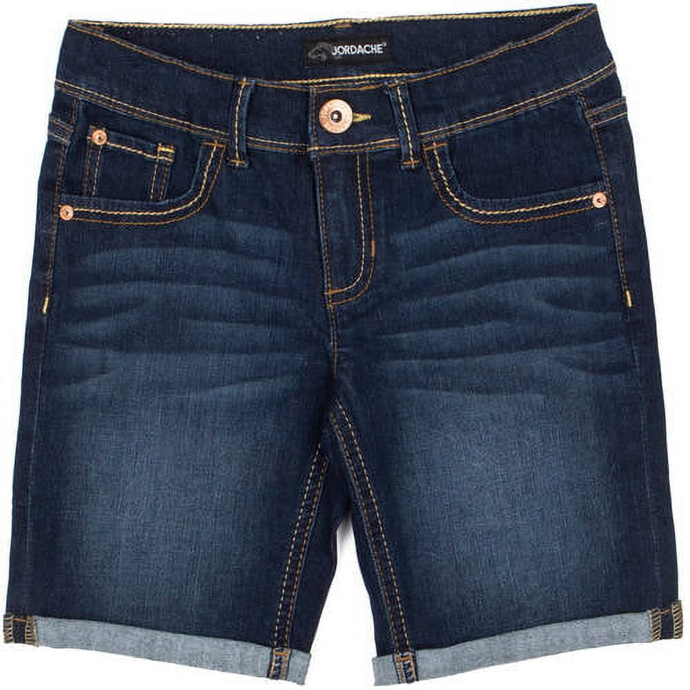 Jordache Girls' Roll Cuff Bermuda Denim Shorts - Walmart.com
