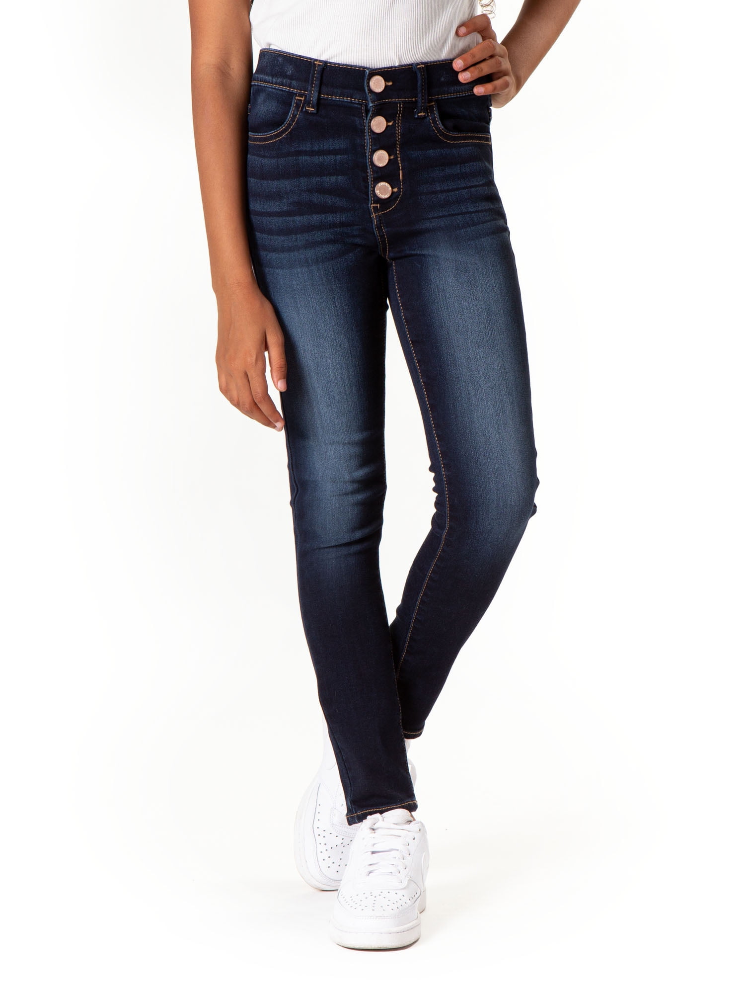 Jordache Girls Super Skinny High Rise Jeans, Sizes 5-18 & Slim ...