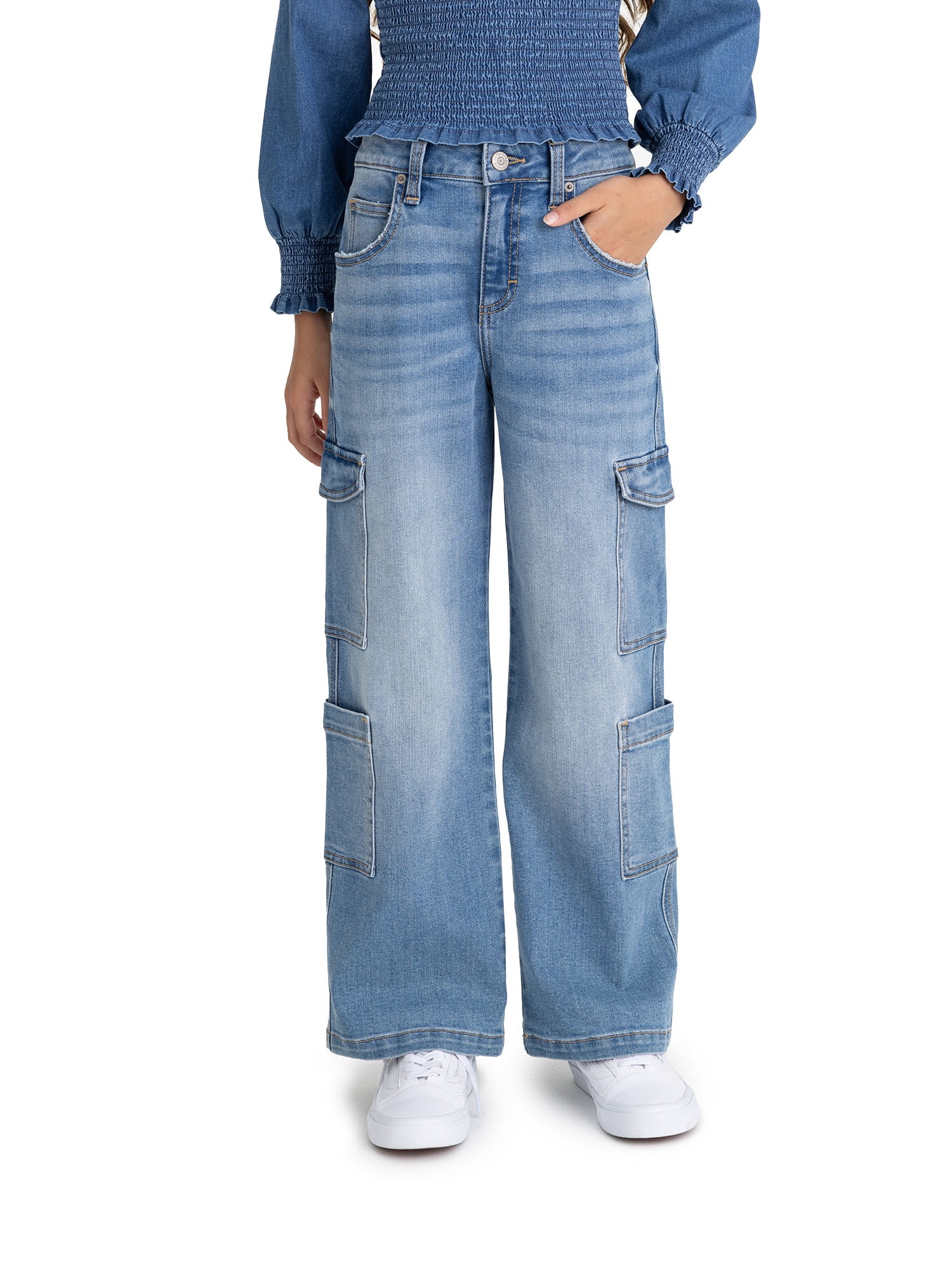 Jordache Girls Wide Leg Cargo Pant, Sizes 6-18 - Walmart Business Supplies