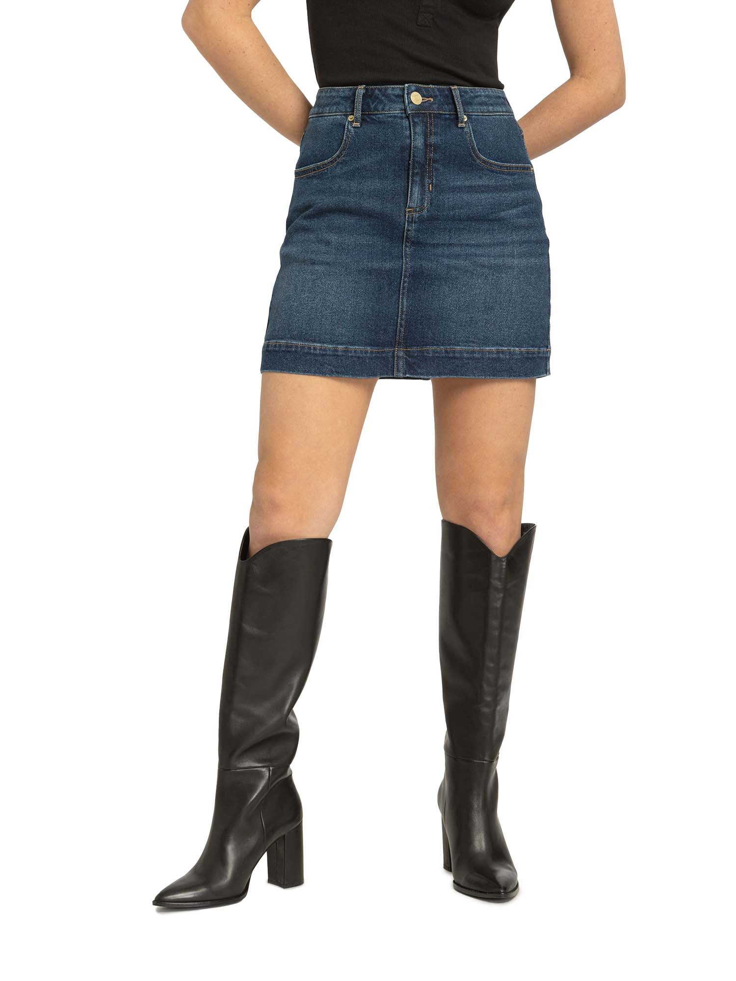 Jordache Women's High Rise Denim Skirt - Walmart.com