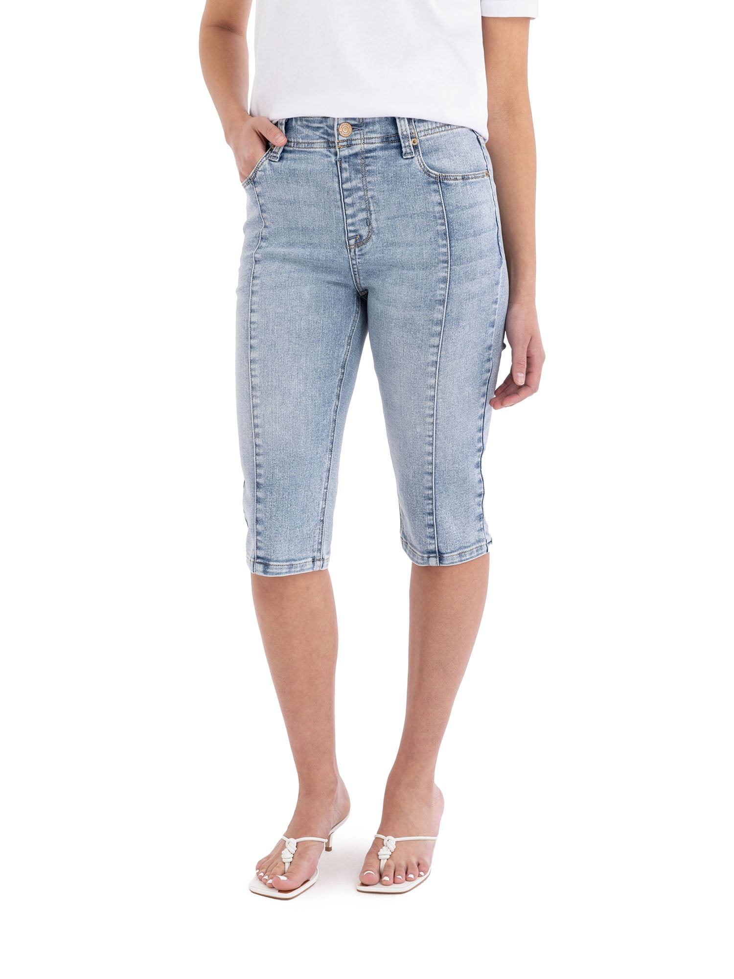 Jordache Women’s High Rise Skinny Capri, Size 2-22, 15 3/4" Inseam ...
