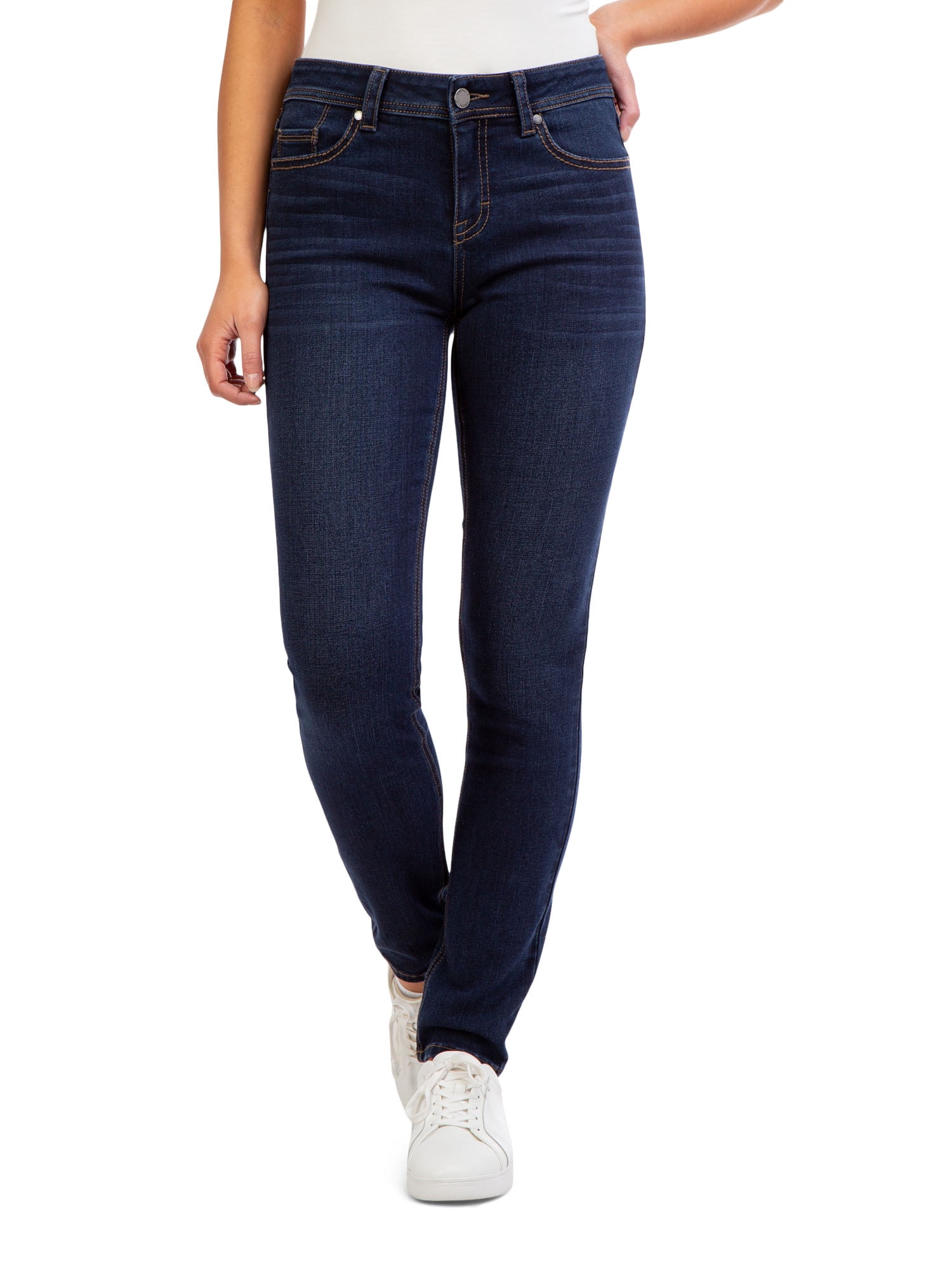 Jordache Women's and Women's Plus Mid-Rise Skinny Jeans, Sizes 2-22 ...