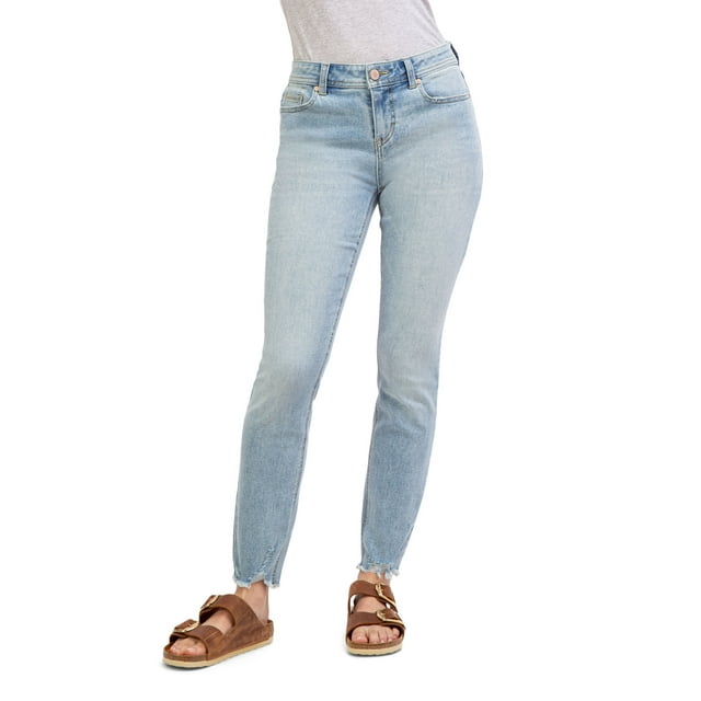Jordache Women's Mid Rise Skinny Jeans, Regular and Short Inseams ...