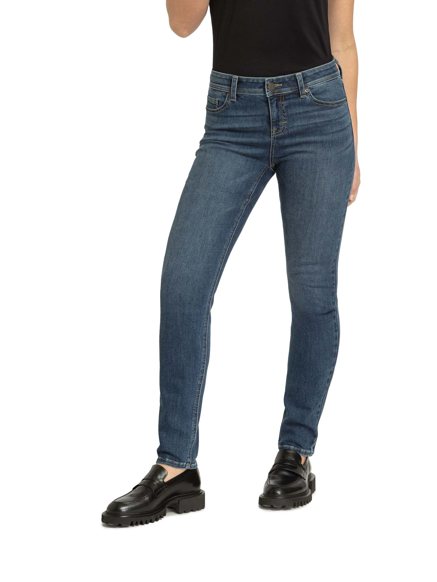 Jordache Women's Mid Rise Skinny Jeans, Available in 29" and 31 ...