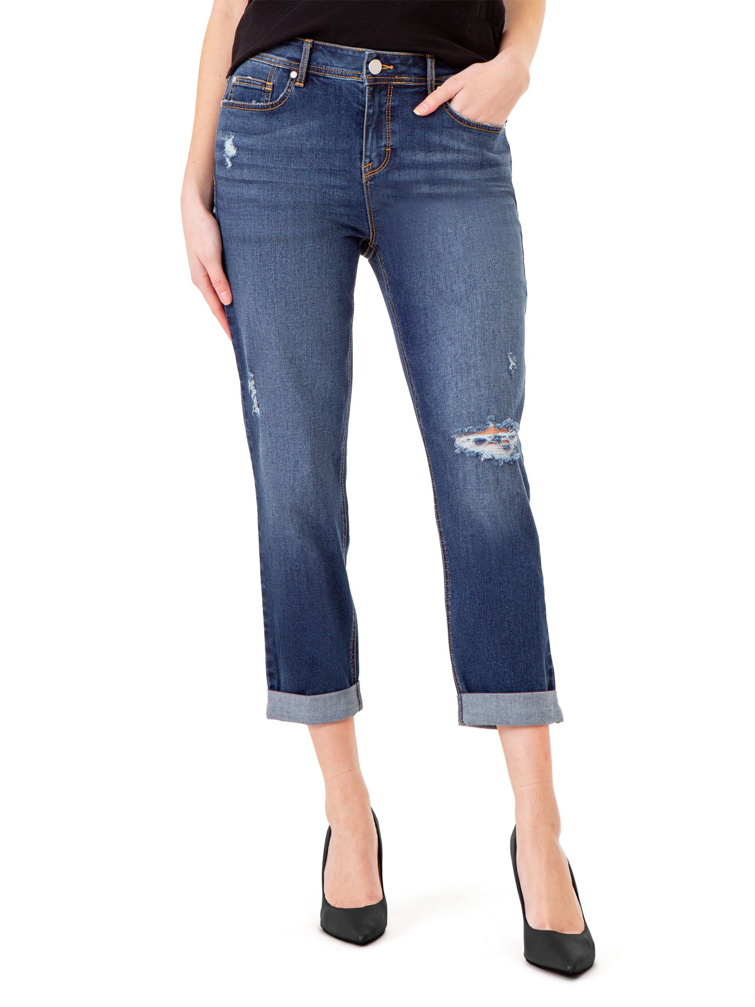 Jordache Women's Slim Boyfriend Jean - Walmart.com