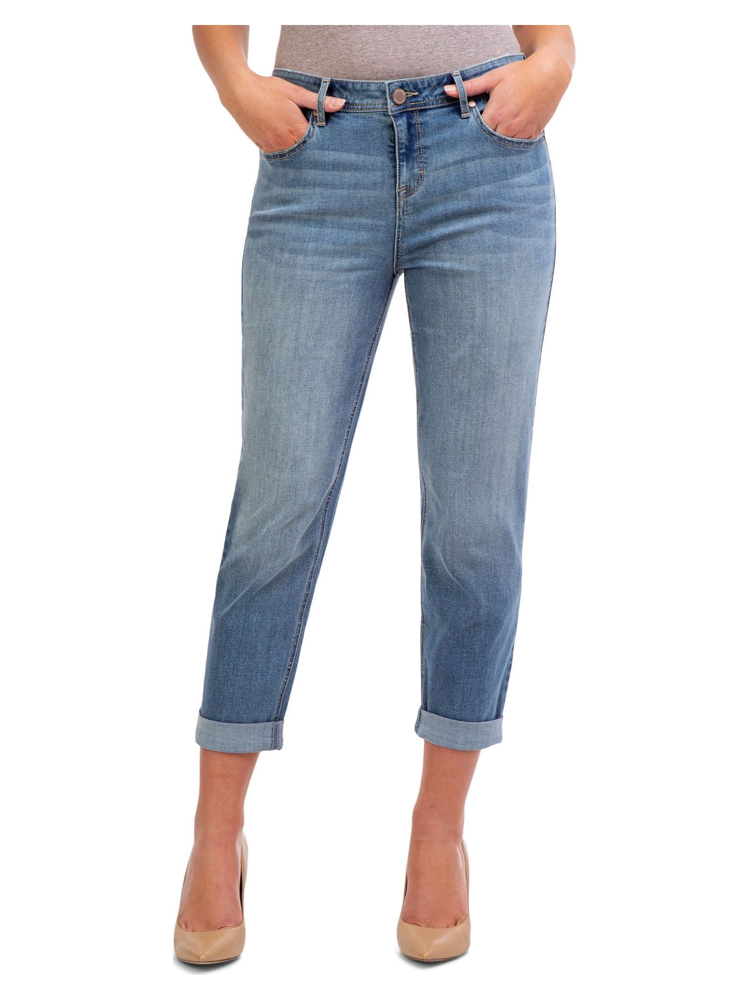 Jordache Women's Slim Boyfriend Jeans - Walmart.com