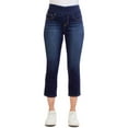 Jordache Womens Wide Waistband Pull On Capri Jean