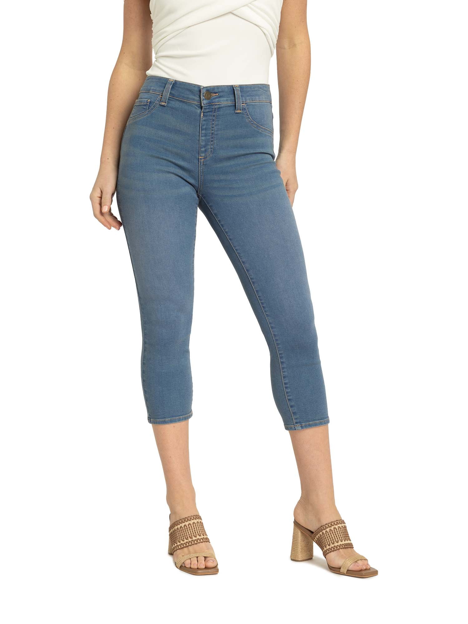 Jordache Women'sand Women's Plus High Rise Super Skinny Capri - Walmart.com