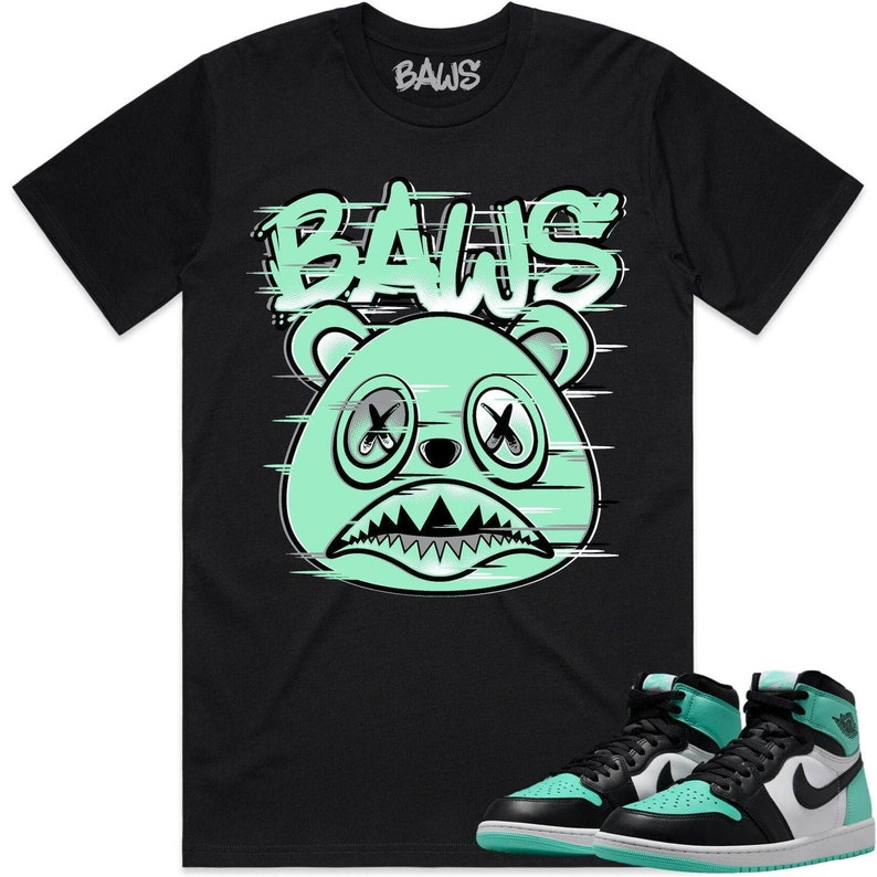 Jordan 1 Green Glow 1s Shirt to Match - GREEN GLOW GLITCH baws ...