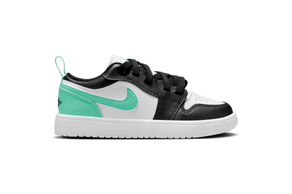 Jordan 1 Low Alt Little Kids' Shoes Color: White/Green Glow/Black Size ...