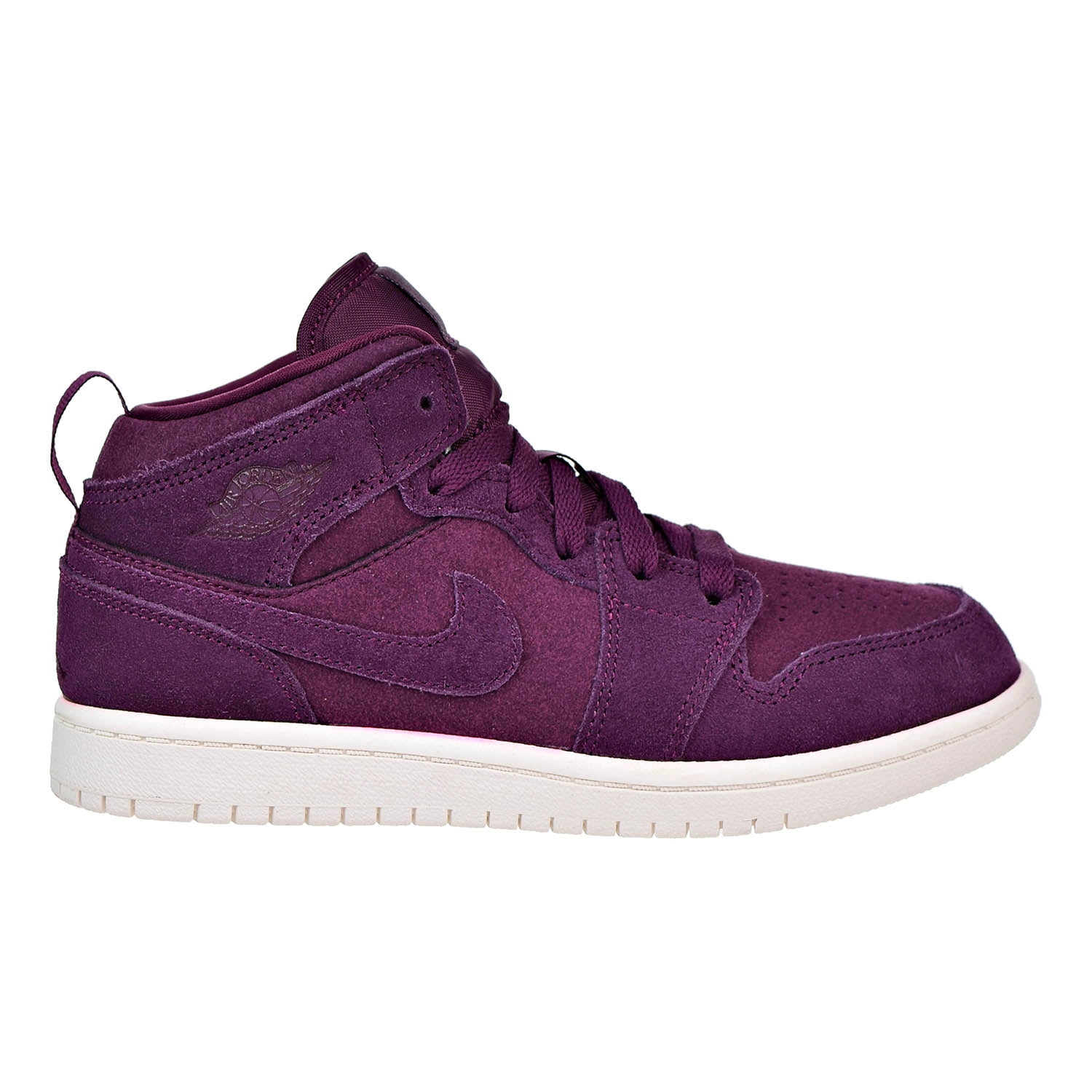 Jordan 1 Mid Boys Litttle Kids Shoes Bordeaux/Sail 640734-625 - Walmart.com
