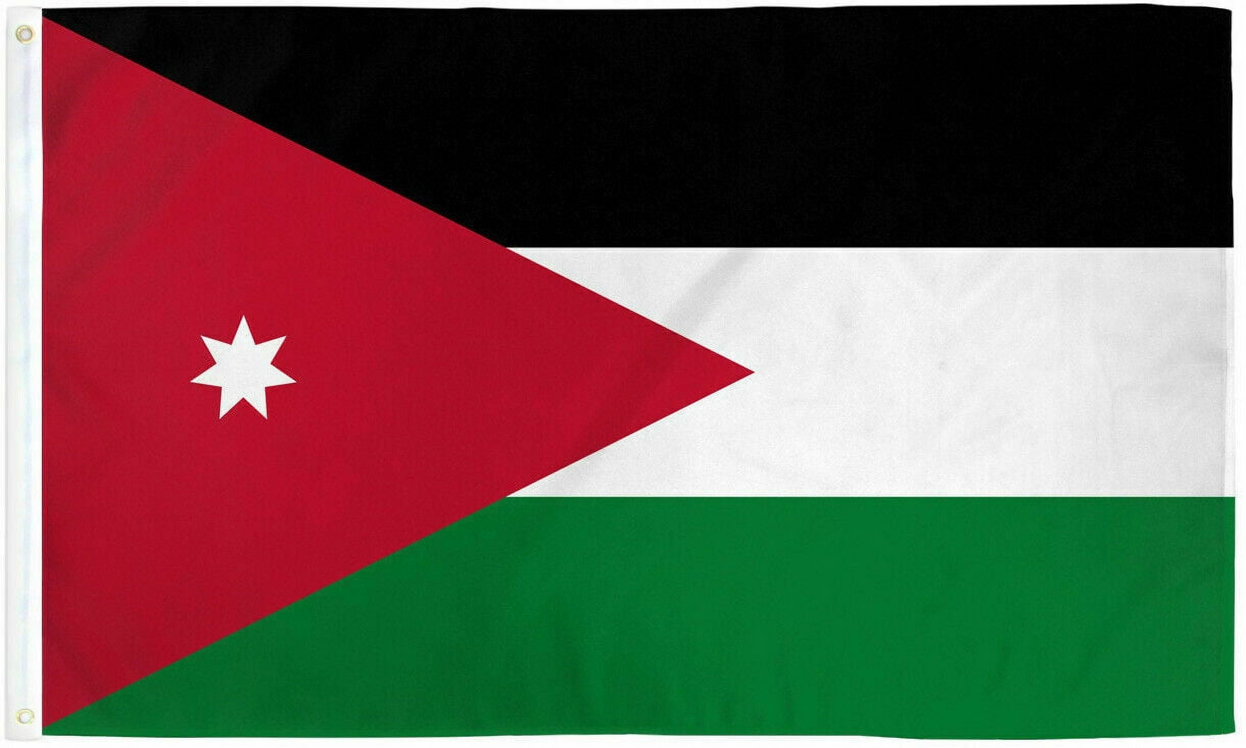 Jordan 3x5ft Flag of Jordan Jordanian Flag 3x5 House Flag 100D FABRIC ...