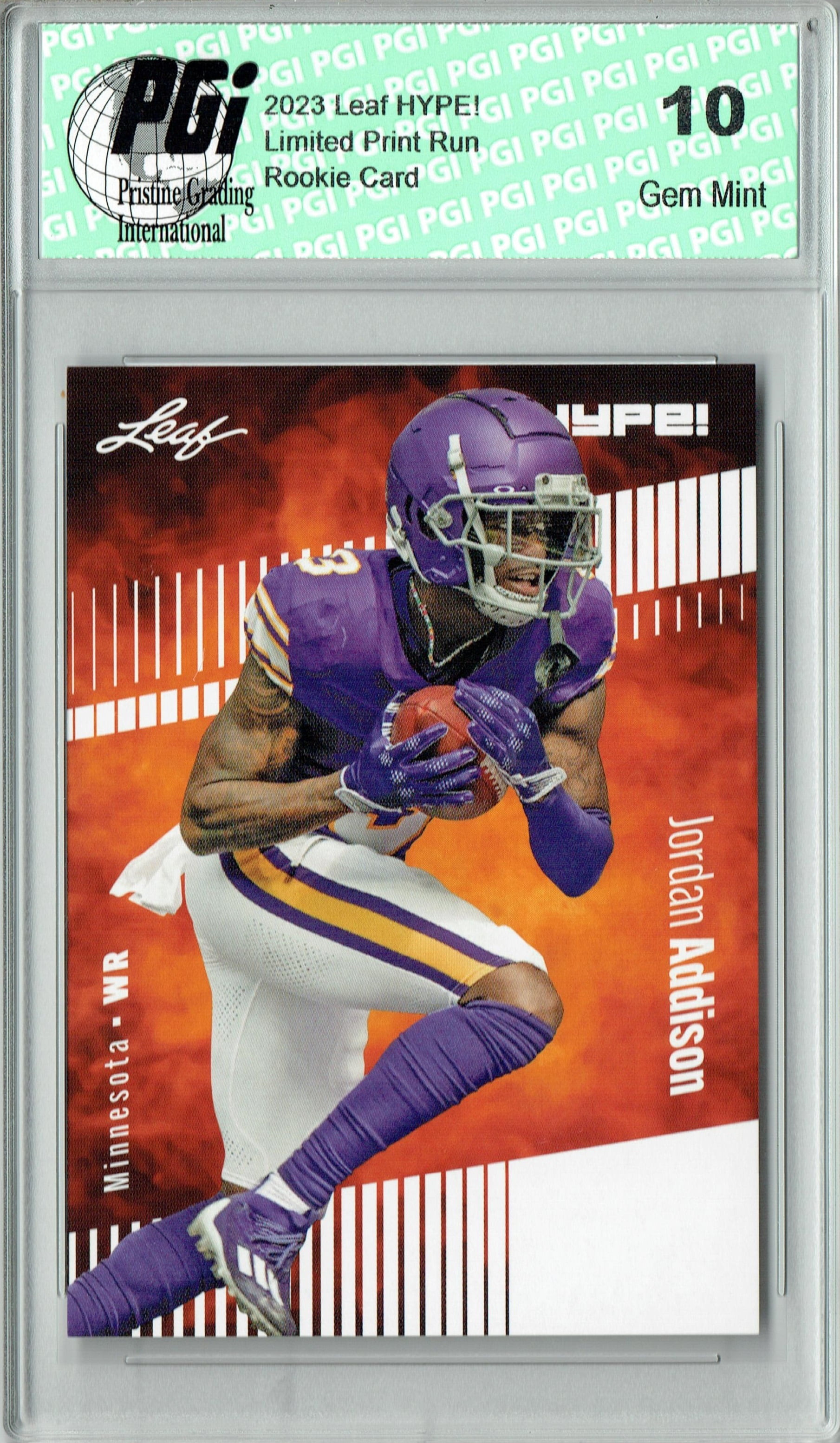 Jordan Addison 2023 Leaf HYPE! #127A Only 5000 Made! Vikings Rookie ...