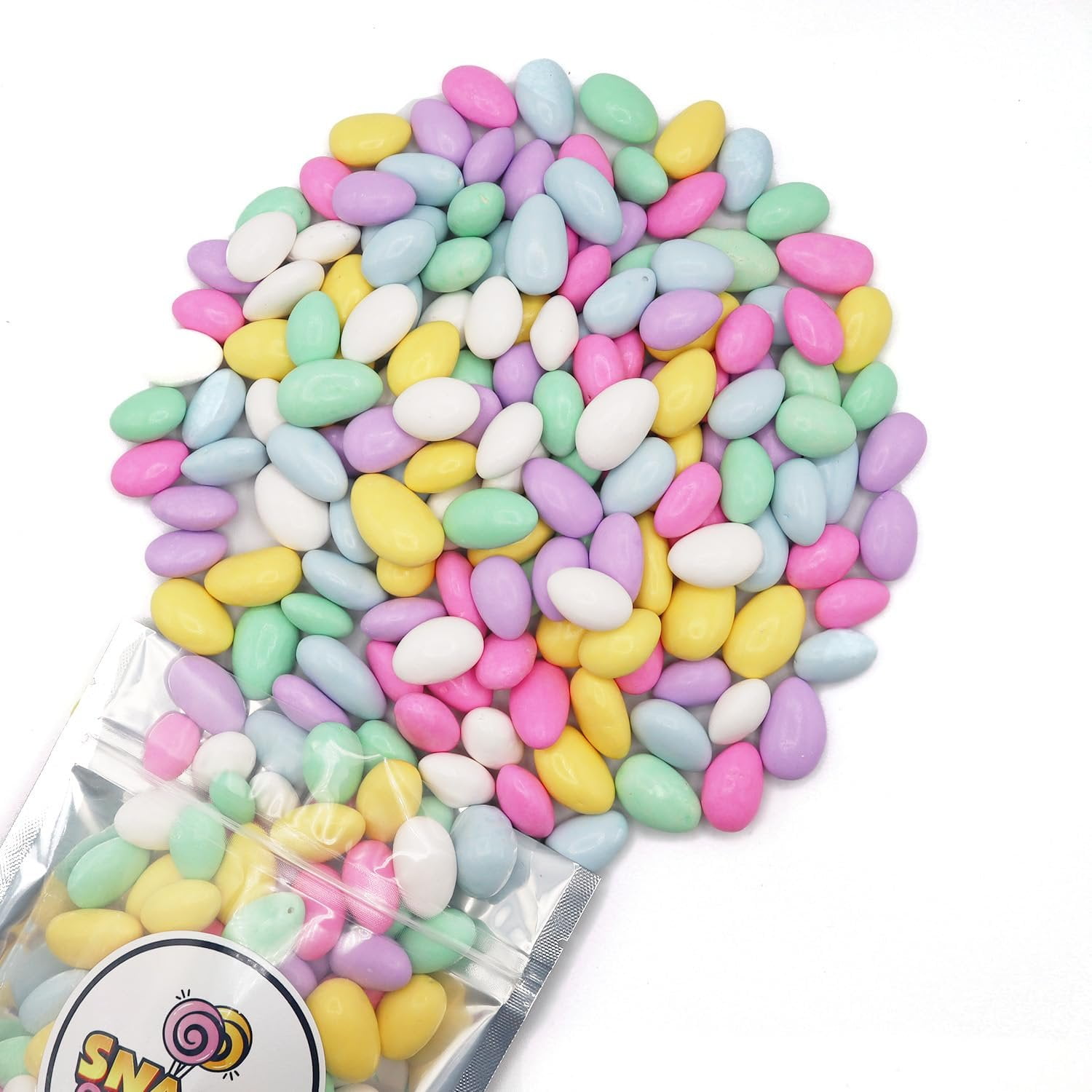 Jordan Almonds Party Colors Hard Candy 3 Pound, Approx. 330 Pieces ...