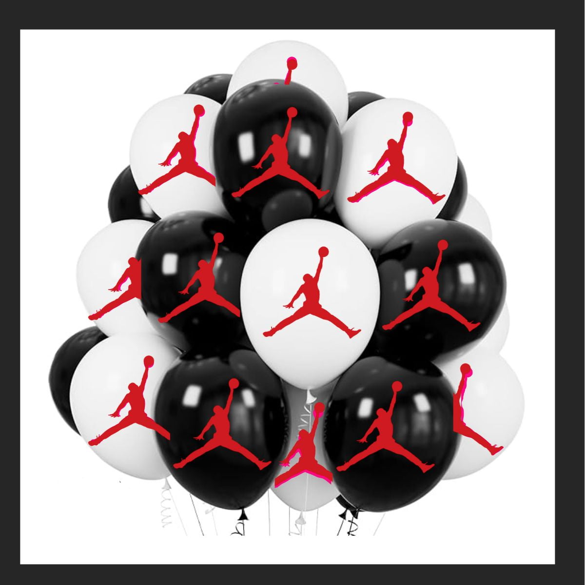 Jordan Balloons Set - 12 pcs Basketball Party Decoration - Walmart.com