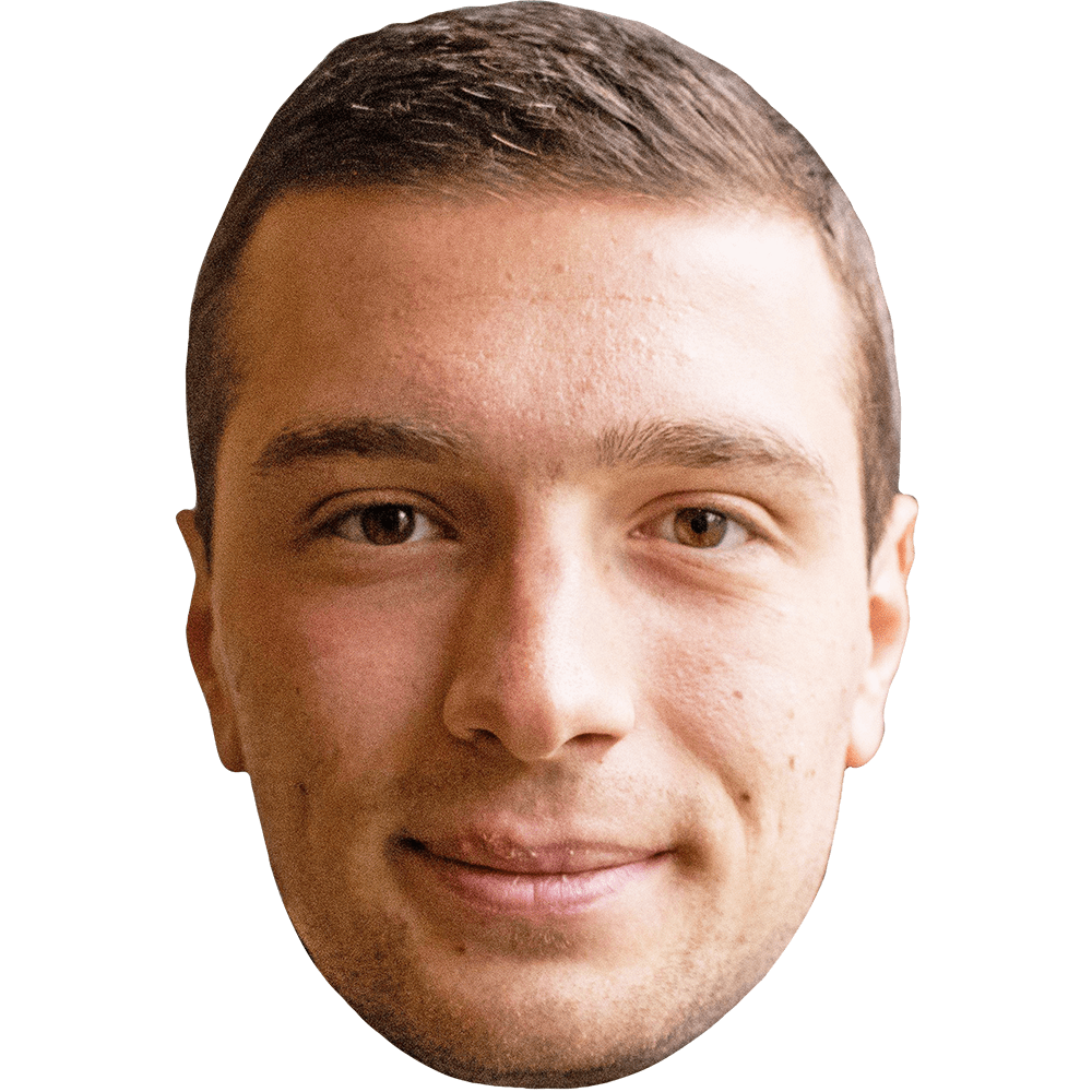 Jordan Bardella (Smile) Big Head. Larger than life mask. - Walmart.com