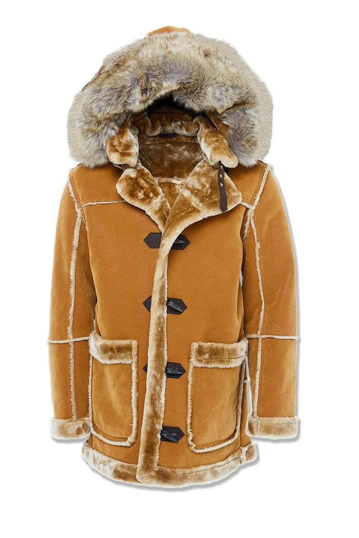 Jordan Craig Faux Suede Shearling Coat, Cognac, Large - Walmart.com