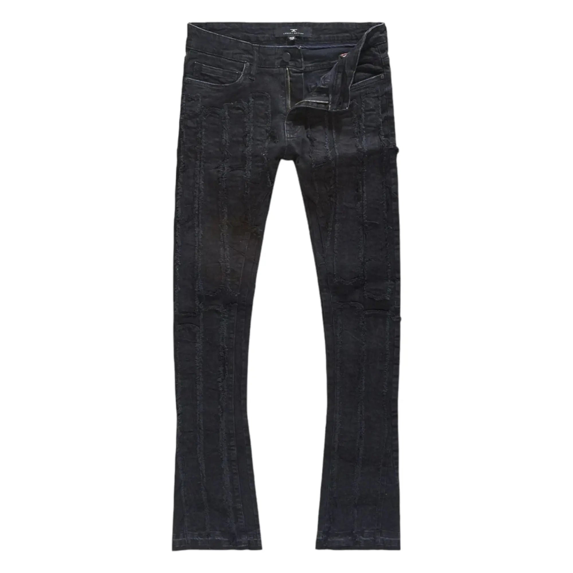 Jordan Craig Men Raw Edge Fabric Jeans (Jet Black) - Walmart.com