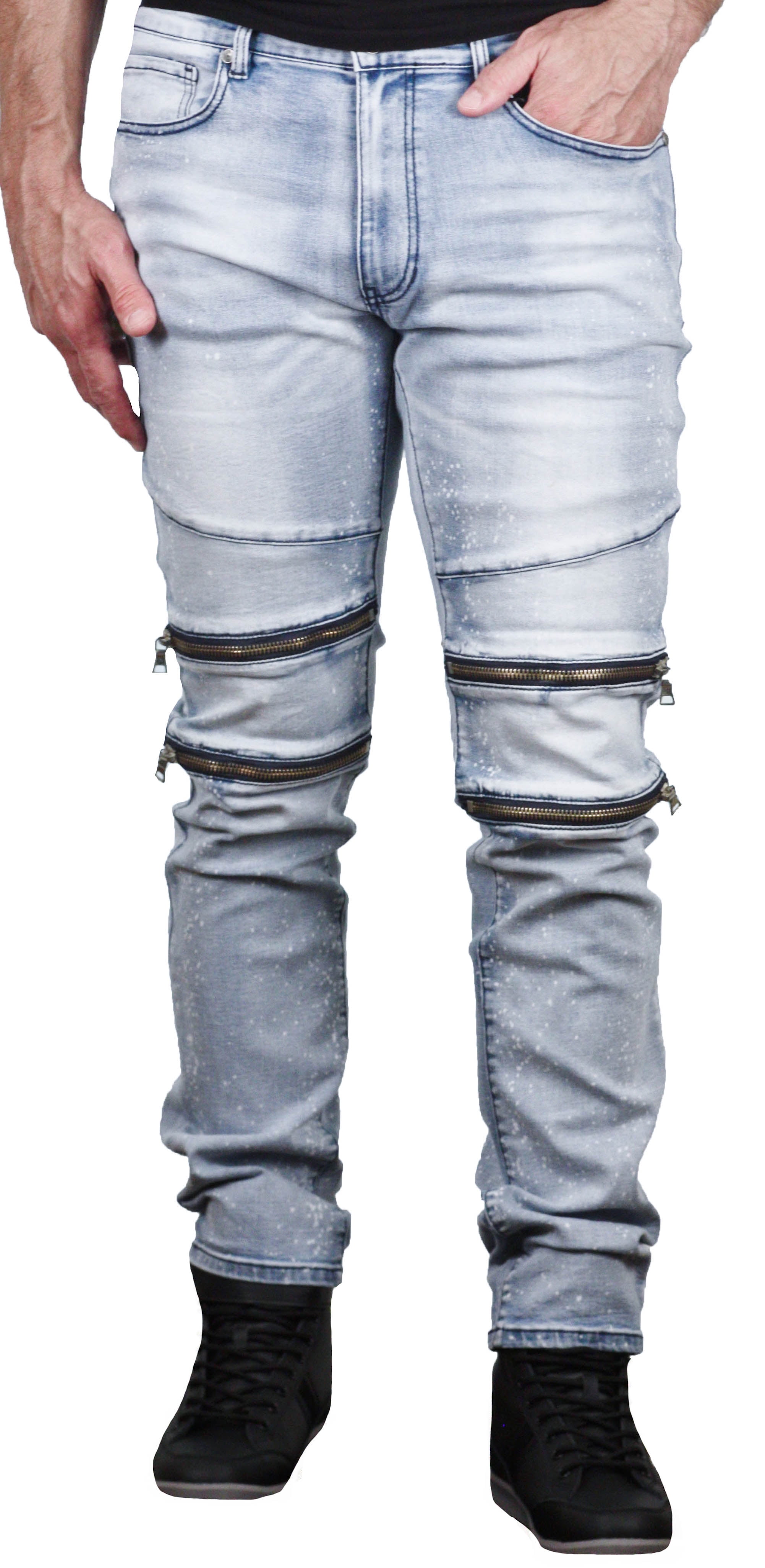 Jordan Craig Zipper Biker Aaron Jeans - Walmart.com
