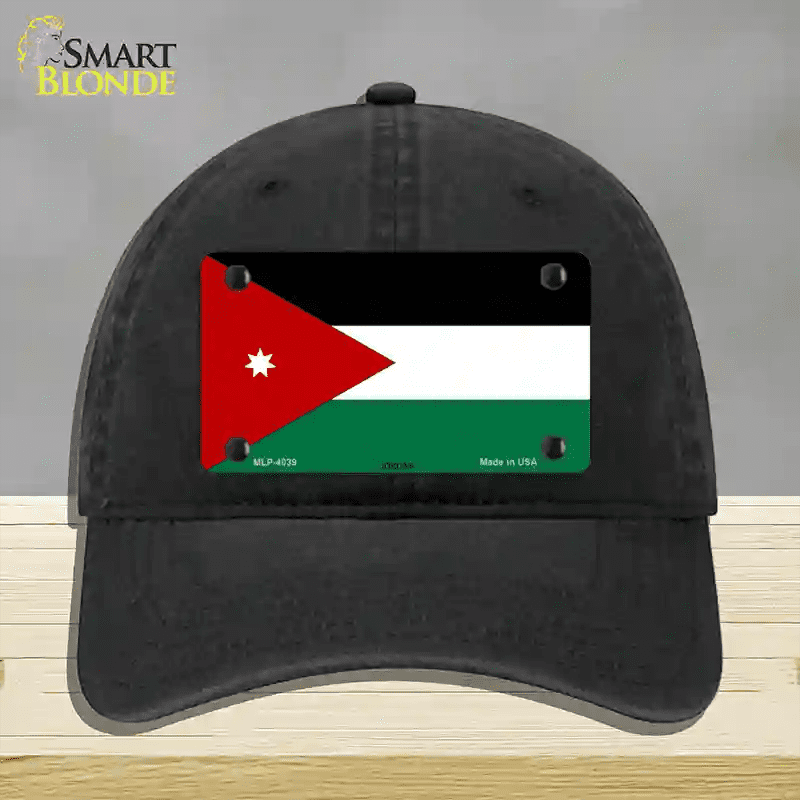 Jordan Flag Novelty License Plate Hat Unconstructed Cotton Black ...