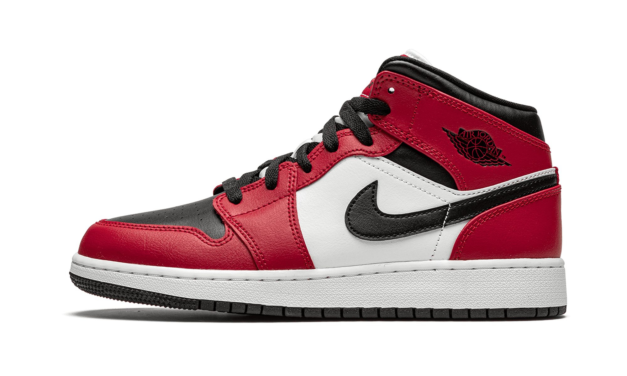 Jordan GRADE SCHOOL Air Jordan 1 Mid GS "Chicago Black Toe" 554725 069 ...