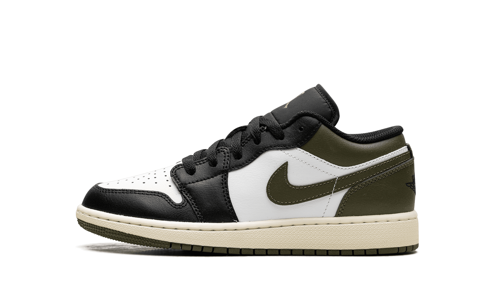 Jordan GRADE SCHOOL Jordan 1 Low GS "Black Toe Medium Olive" 553560 092 ...