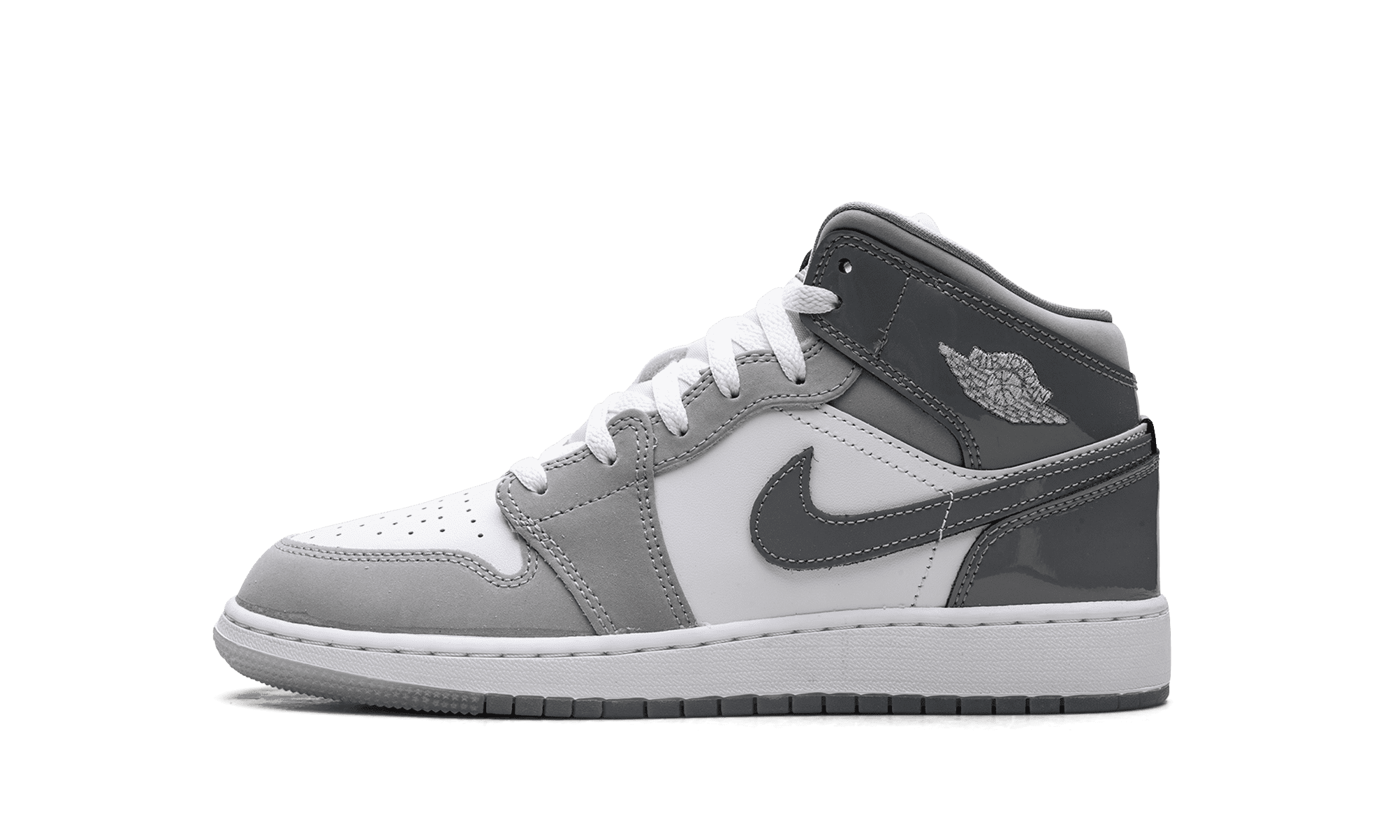 Jordan GRADE SCHOOL Jordan 1 Mid GS "White Medium Cool Grey" HF3193 100 ...