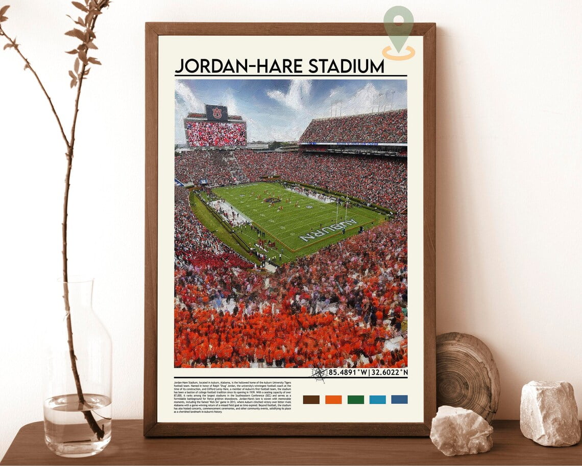 Jordan–Hare Stadium Print, Jordan–Hare Stadium, Jordan–Hare Stadium ...