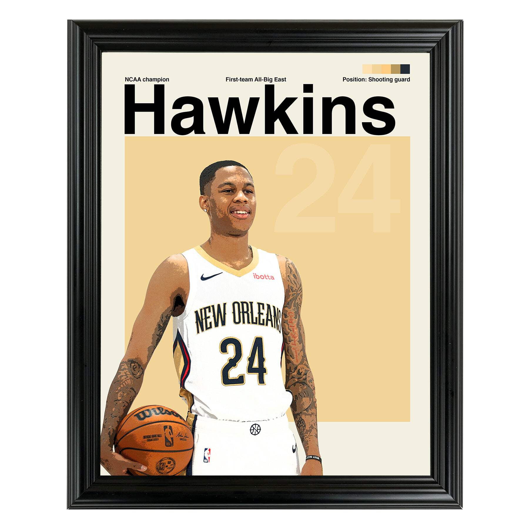 Jordan Hawkins Framed Sports Art Photo by Thomas Maxwell - Walmart.com