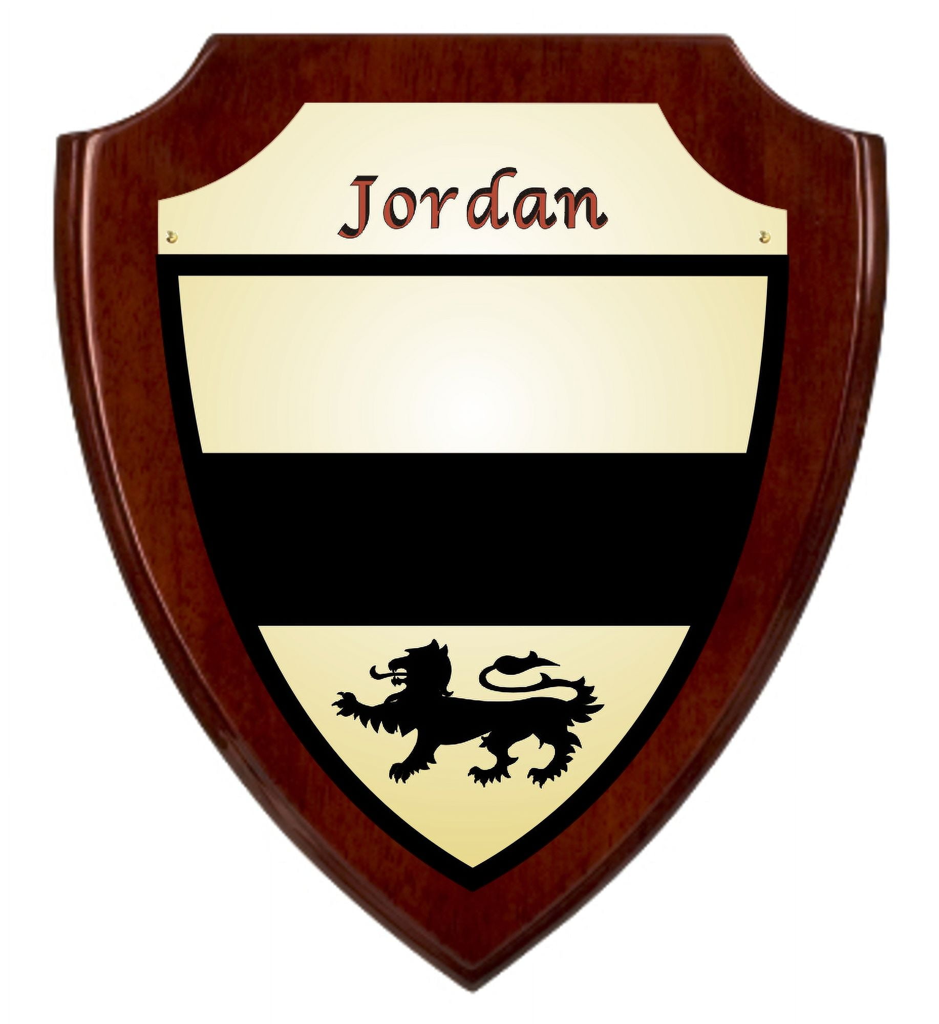 Jordan Irish Coat of Arms Shield Plaque - Rosewood Finish - Walmart.com