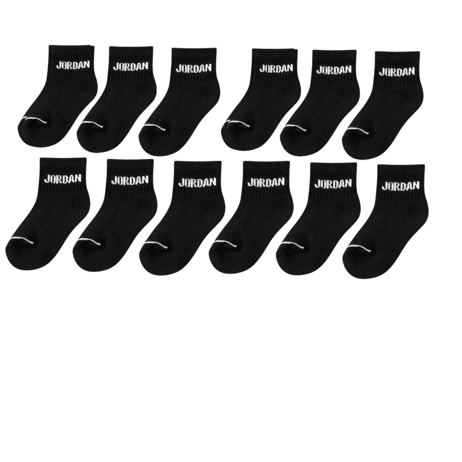 Jordan Jumpman Quarter 2-6 Packs Socks - Boys' Size 5Y-7Y/9-11 (Sock ...