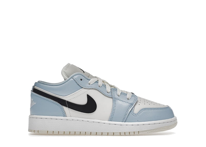 Jordan Kid's 1 Low Ice Blue Black Basketball Shoes, from StockX ...