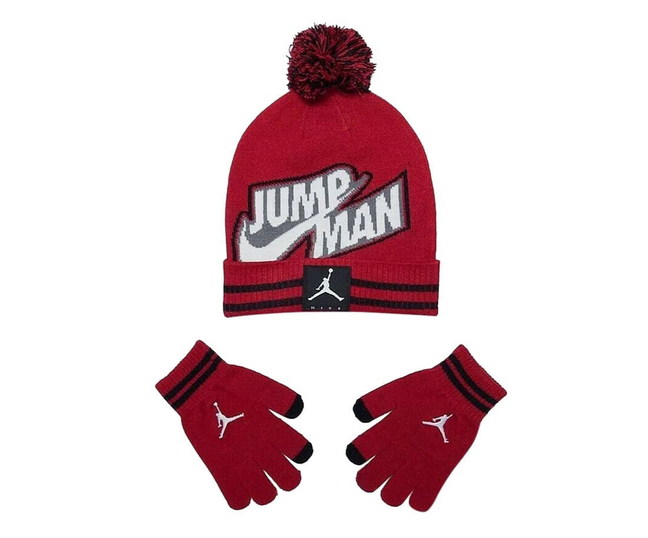 Nike Jumpman Glove & Beanie Hat Boys Clothing Set Size OSFM, Color: Red ...